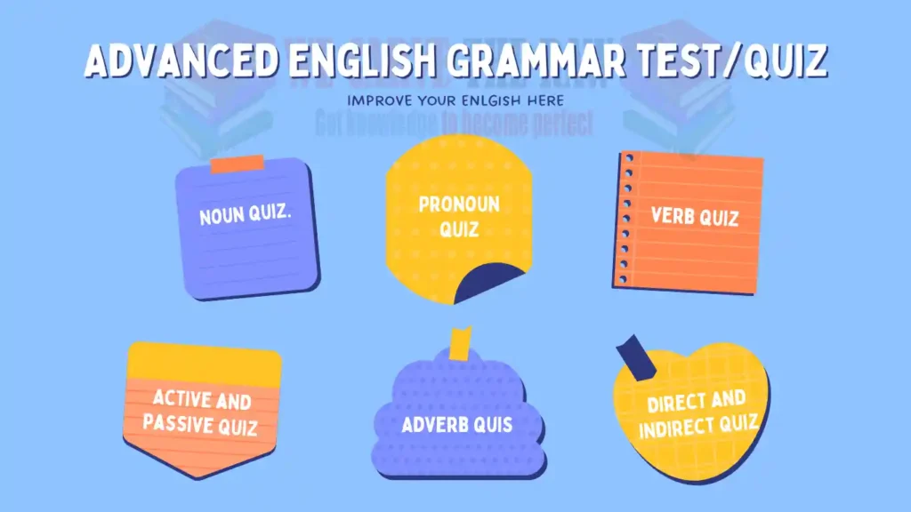 Advanced english grammar test/quiz with answers 2025